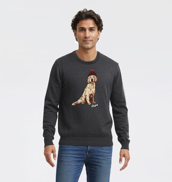 Click here for Mens Chaps Winter Dog Crew Sweater prices